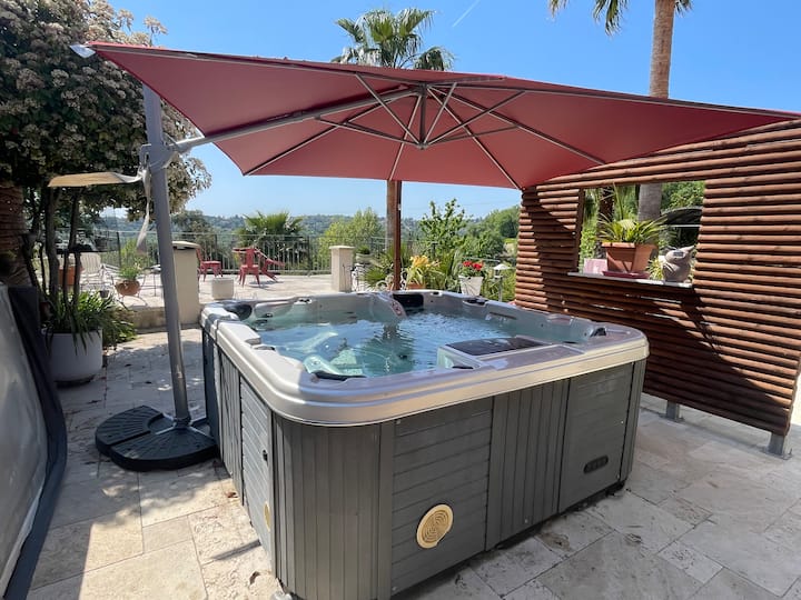 Chambre Avec Cuisine, Sdb, Spa Et Piscine Privée - Vence