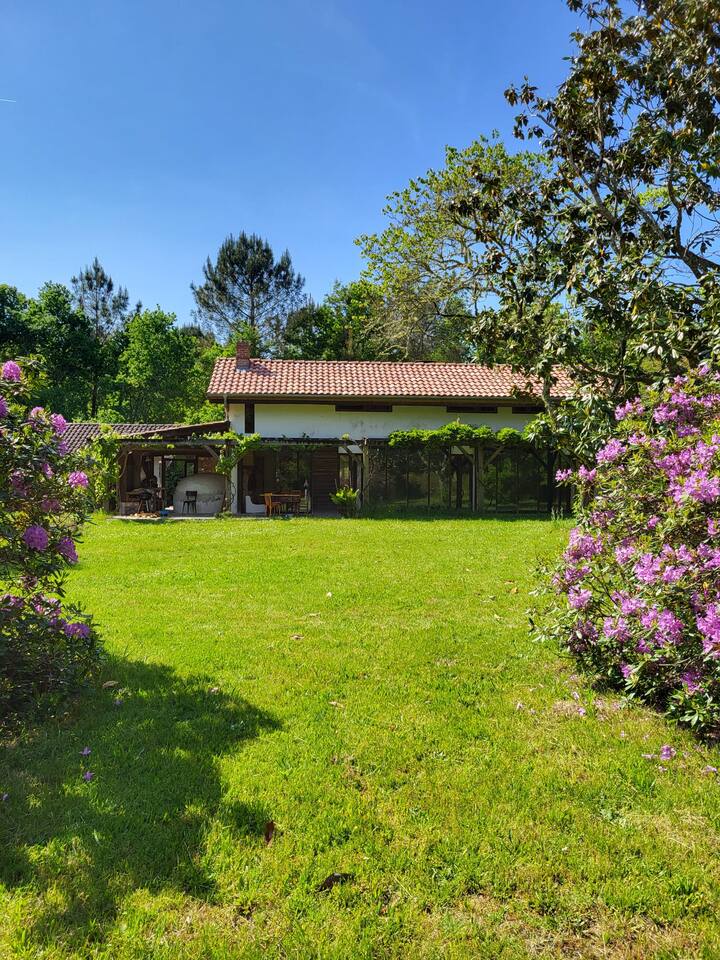 Maison Landaise Calme Et Grand Jardin - 12 Km Mer - Mézos