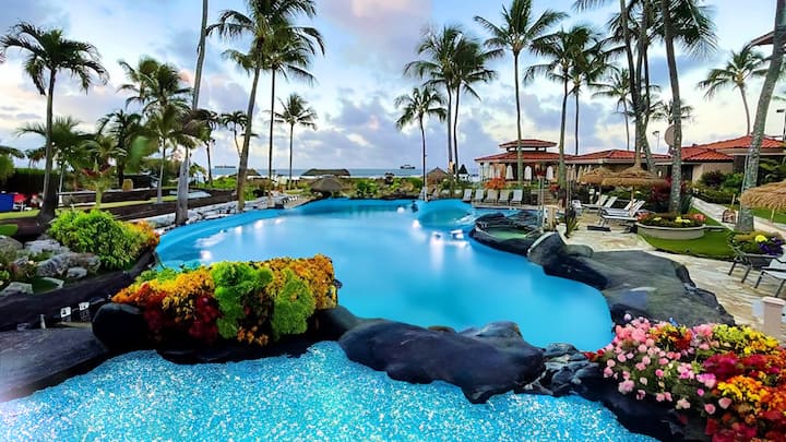 Beachfront Waiohai Club Resort +Amenities Included - Kauai, HI