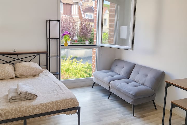 Charmant Studio Au Calme (Linge & Ménage Inclus) - Ibis budget Rouen Petit Quevilly