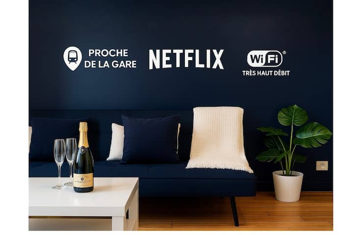 ÉLégance & Confort | Gare à 2 Min | Proche Paris - Aulnay-sous-Bois