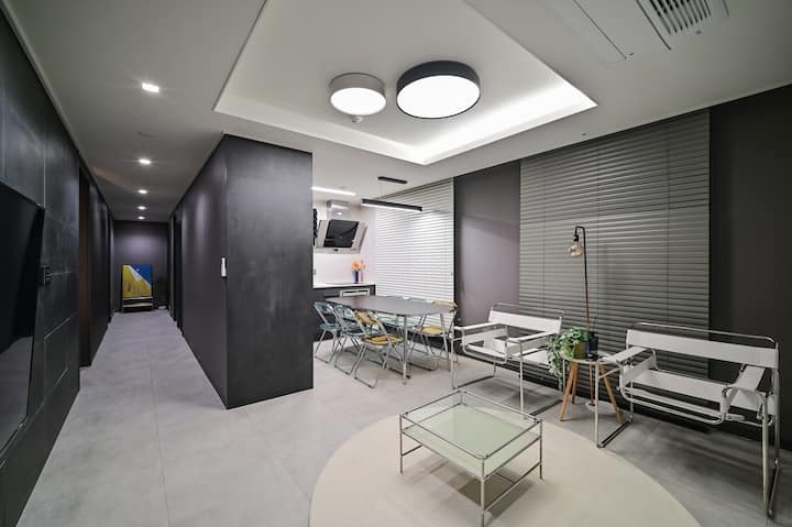 [Cd4)3-6]방2,화2,오션뷰,테라스,신규호텔,이케아,롯데월드,도보5분,송정,해운대기장 - Busan