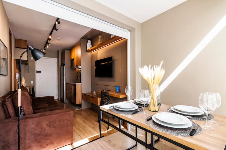 Apê 49m De Luxo Em Moema | Jacuzzi, A/c E Wi-fi - Brasil