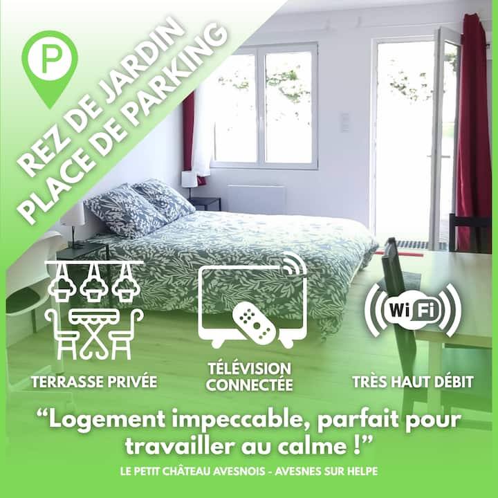 Le Petit Château Avesnois - Studio Avec Terrasse - Avesnes-sur-Helpe