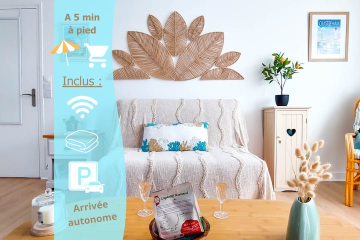 Escapade Détente Duo 5min à Pied Plage & Commercet - Plage de Ouistreham