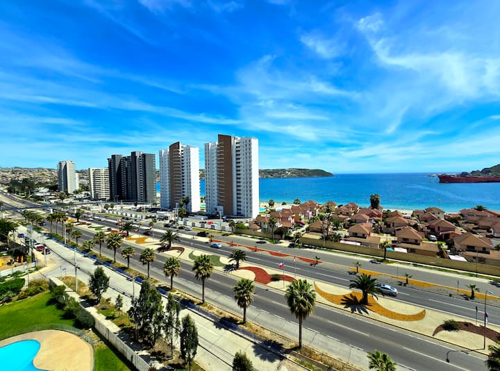 Lujo Frente Al Mar-playa 200 M-piscina-wifi-estac. - Coquimbo