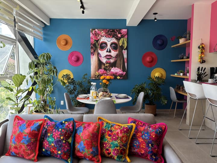 Roma Norte Chic Hidaway Ac / 2 Br / 5 Pax - Mexico