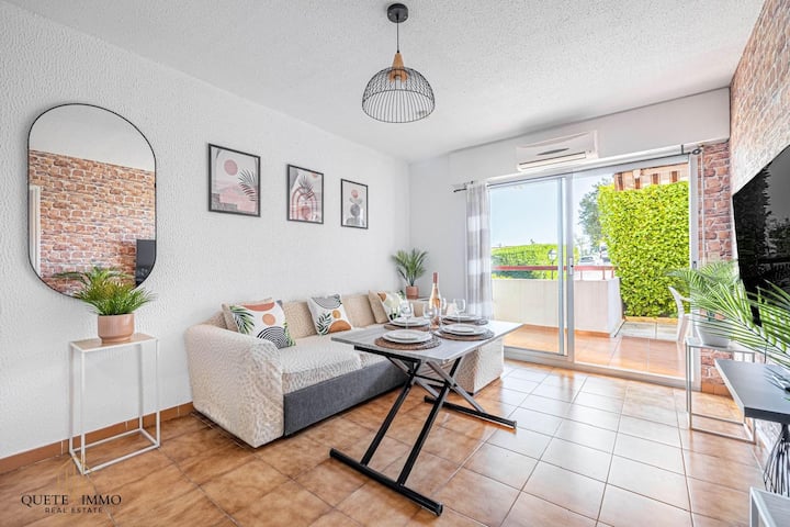 Charmant 2 Pièces Avec Terrasse Et Piscine - Villeneuve-Loubet