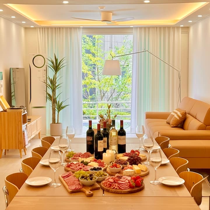 7min Gwangan Stn｜124㎡｜8 Lits Qn｜4 Ch 2 Sdb｜16 Pers - Busan