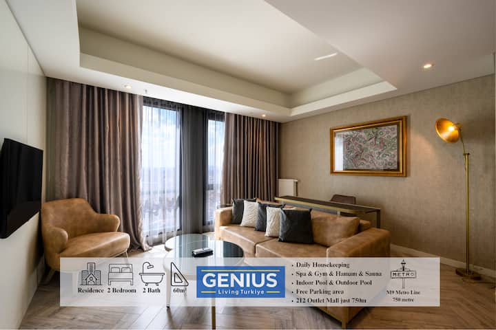 Cozy 2 Bedroom Residence | Housekeeping | Hamam - Istanbul