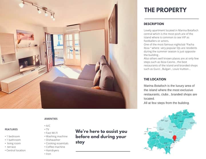 Monthly Apartment, Marina Botafoch Central - Île de Ibiza