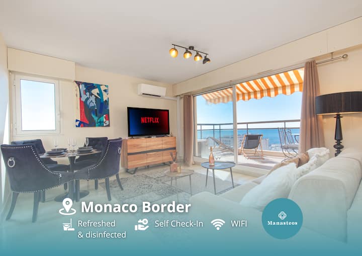 5mn Monaco - Joli Deux Pièces - Vue Mer - Em - Beausoleil