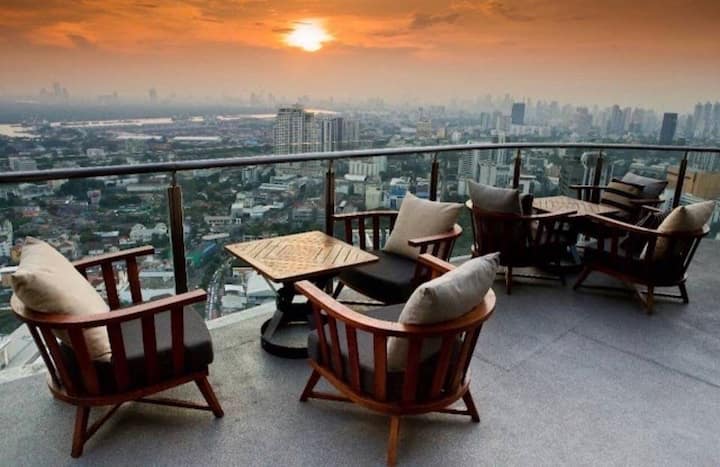 S69-132 市中心,Bts Phra Khanong 夜市,商场,按摩店,游泳池,健身房 - Bangkok
