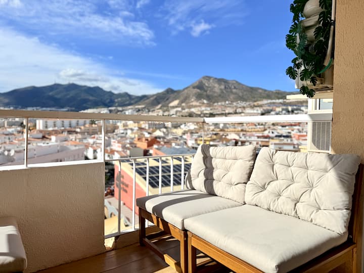 Vistas Al Mar + Terraza Y Piscina Cerca Playa - Benalmádena