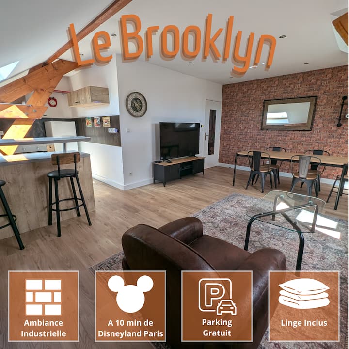 Le Brooklyn | 6 Pers, 10 Min Disneyland, Parking - Bailly-Romainvilliers