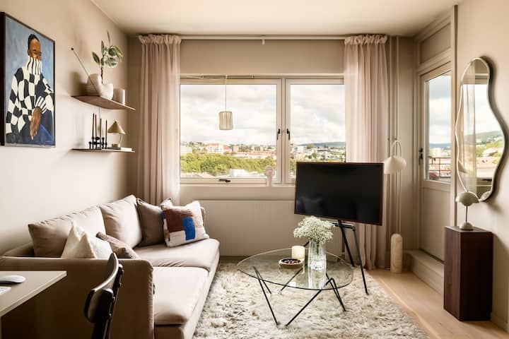 Lys 2-roms M/balkong & Utsikt – Grünerløkka - 오슬로