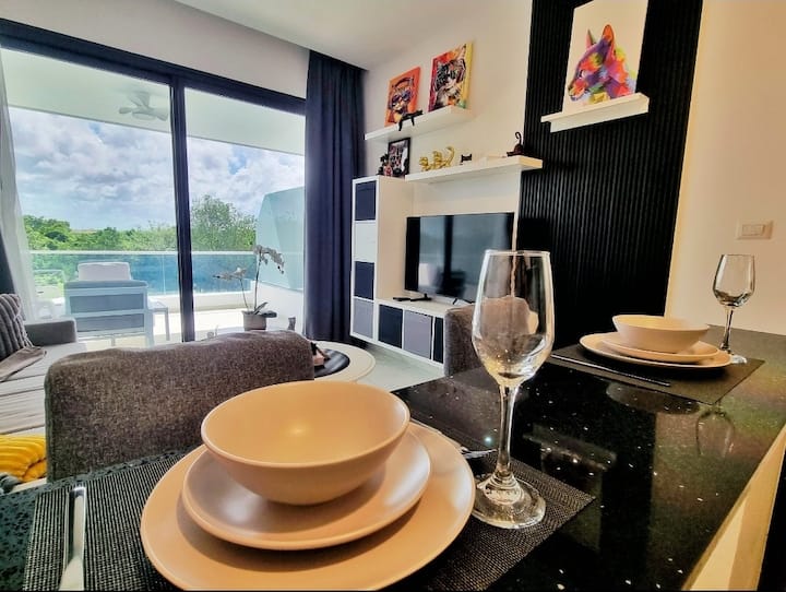 Stylish 1br Pool & Golf View @ Cana Rock - Punta Cana