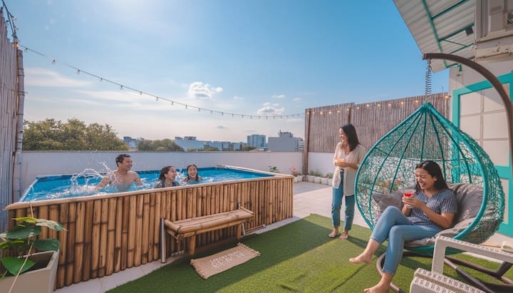 Maisonette |Private Plunge Pool|200' Projector - Gurgaon