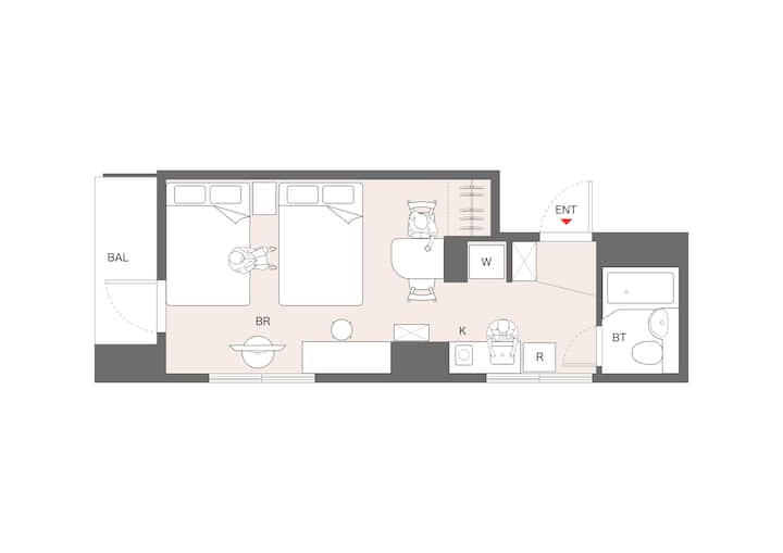 4 Guests/4 Lines / Tourist Access / Wi-fi / 803 - Gotanda Station - Shinagawa City
