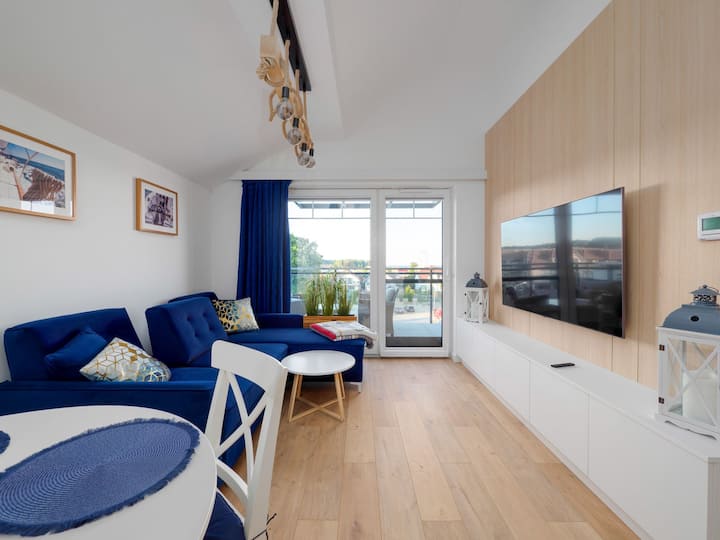 Stylowy Apartament Z Widokiem Na Port I Zalew - Krynica Morska