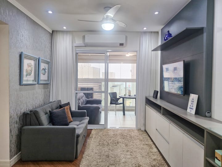 Brisa Do Mar - Varanda/2 Qtos/est/ar - Santos, Brasil