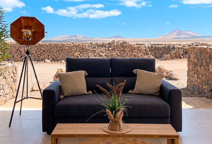 Ruhiges Loft Mit Vulkanpanorama In Lajares - Fuerteventura