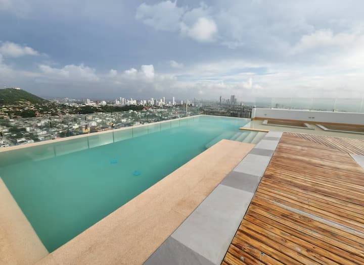 Chambre Triple Vue Mer Et Piscine - Cartagena