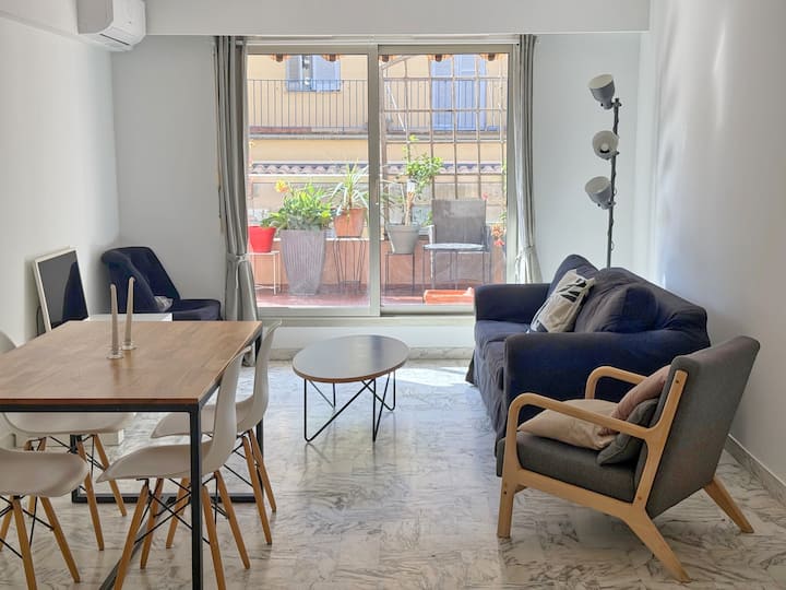 Appartement Hypercentre - Terrasse / Clim - 6 Pers - Nice