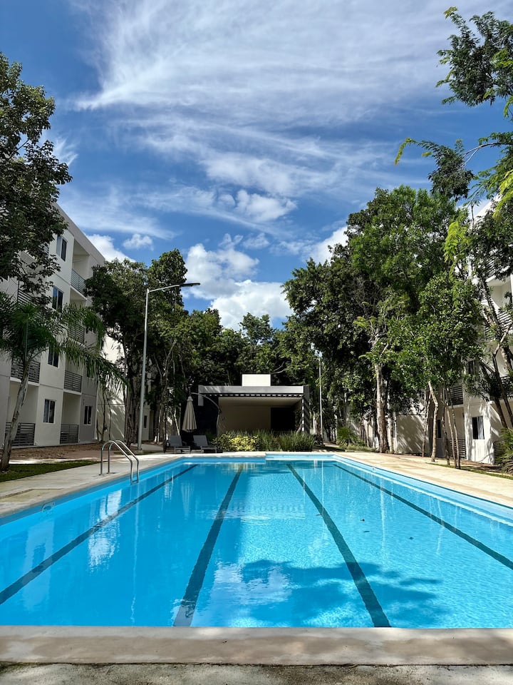 Condo Planta Baja 3 Rec 2 Baños | Wifi Alberca - Playa del Carmen