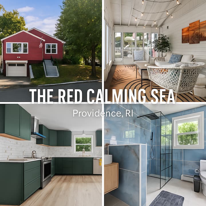 The Red Calming Sea 4bd/2bath Near Provcollege - Providence