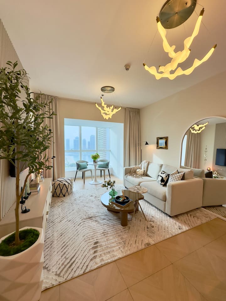 Luxe 1br Full Sea View - Steps From The Beach - Dubai