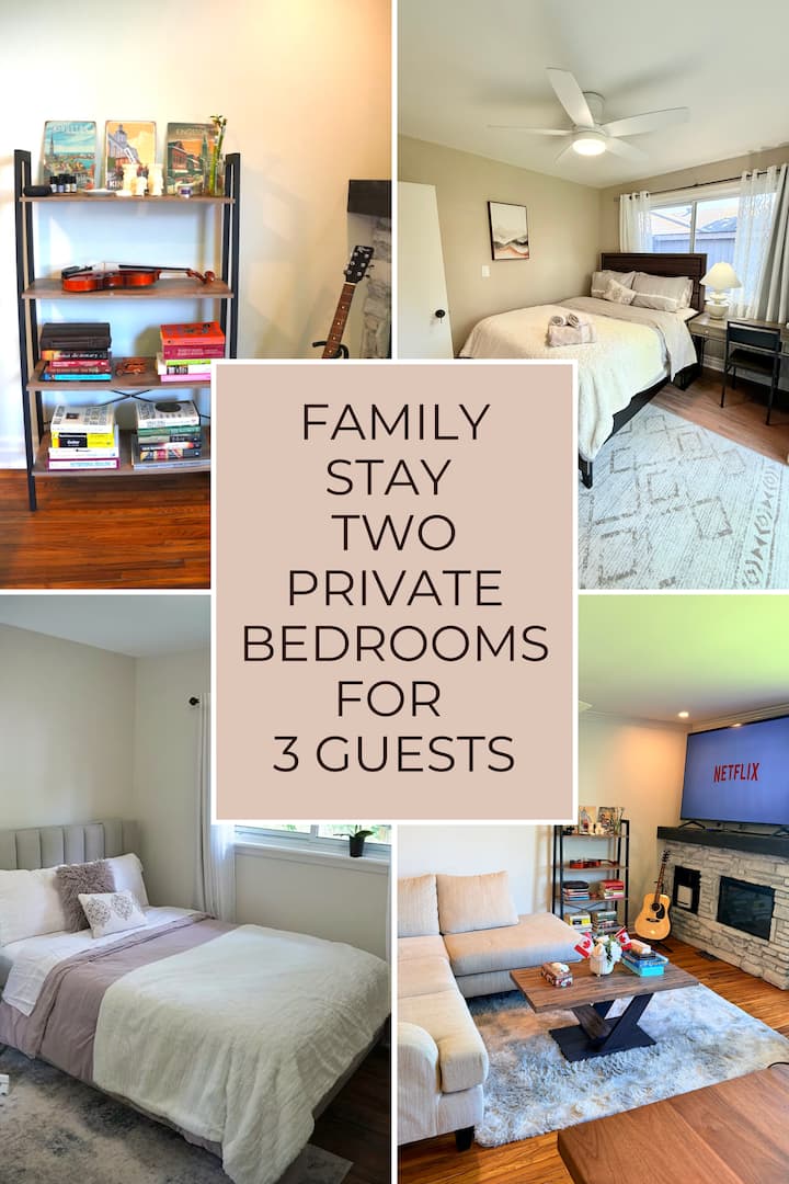 Family Stay – Two Private Bedrooms For 3 Guests - Kingston