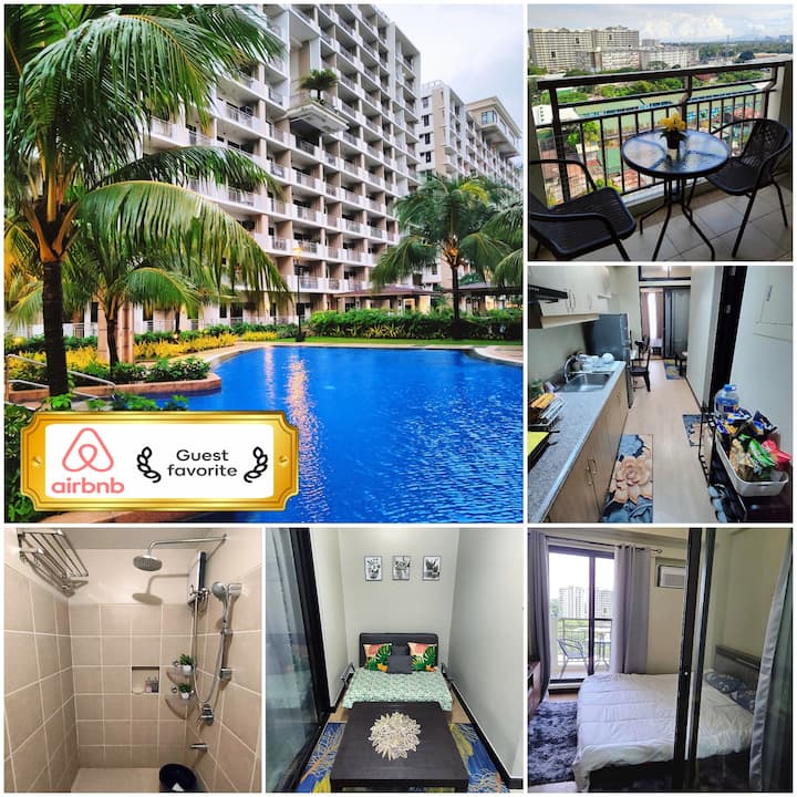 Cozy Condo Near Airport - Café, Pools, & City View - Parañaque