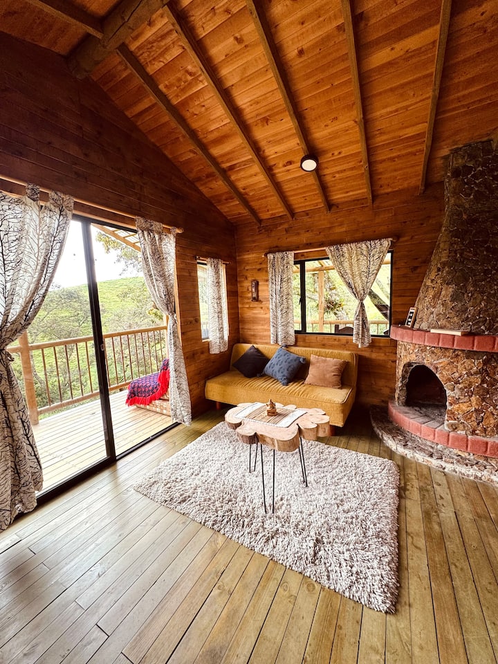 Cabaña Con Chimenea Y Naturaleza - Guarne