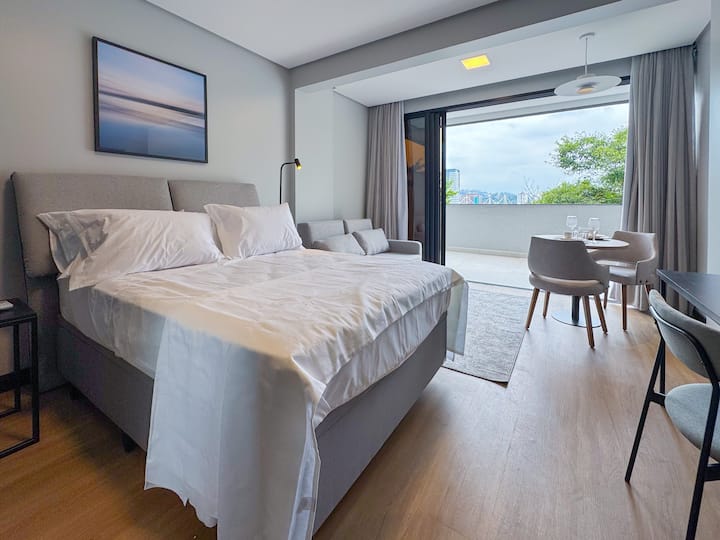 Loft 307 C/48 Mt C/varanda P/4 Pessoas V Germânia - Blumenau