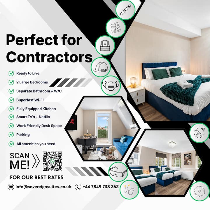 Central Brighton • Contractor Flat• Superhost - 브라이턴