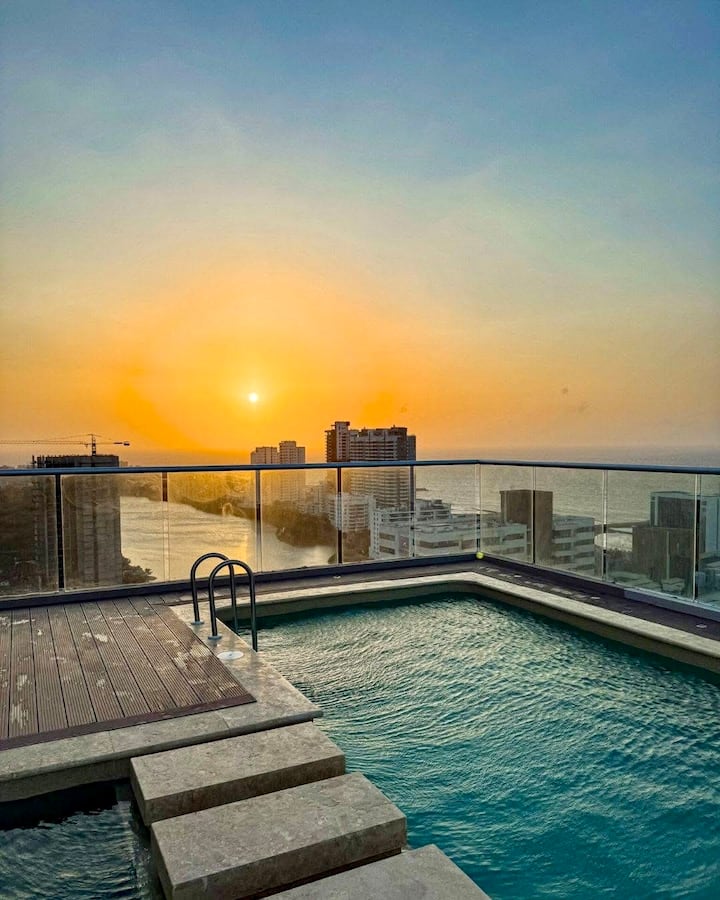 Vista Al Mar, 2 Hab + 5 Min Centro Histórico - Cartagena