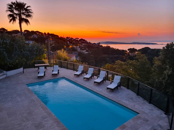 Seaview Villa With Pool In Cannes, 10 Min To Beach - Vallauris