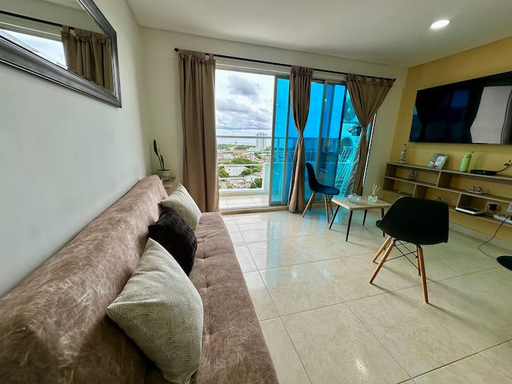 Apto Con Aire Y Vista, Tu Descanso En Cartagena - Cartagena
