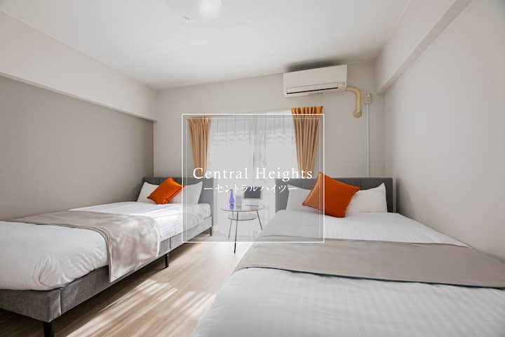 【セントラルハイツ】バジェットツイン　セミダブルベッド2台　シャワールーム　禁煙 - Fukuoka