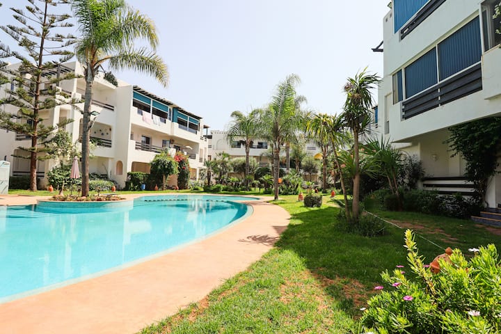 Skhirat Beach-2 Chambres Proche Plage Avec Piscine - Skhirat