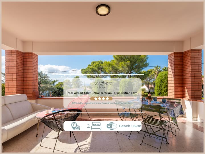 Appt 4* -2 Chambres - Piscine - Wifi - Clim - Agay