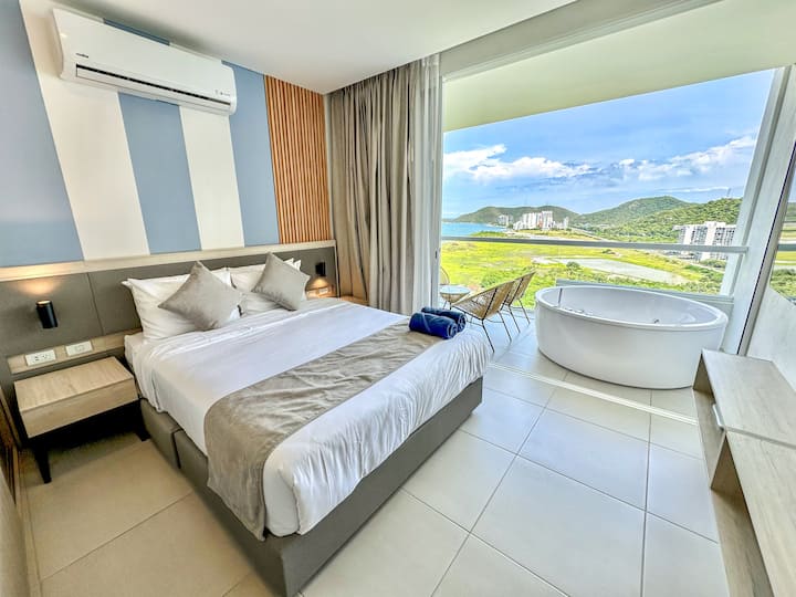 Espectacular Suite Balcón Con Jacuzzi Y Vista Mar - Colombia