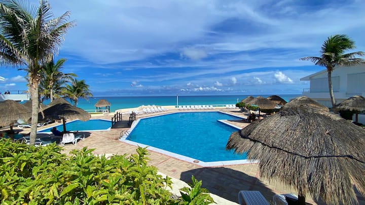 Acceso Directo A La Playa + Alberca | 6 Huespedes - Cancún