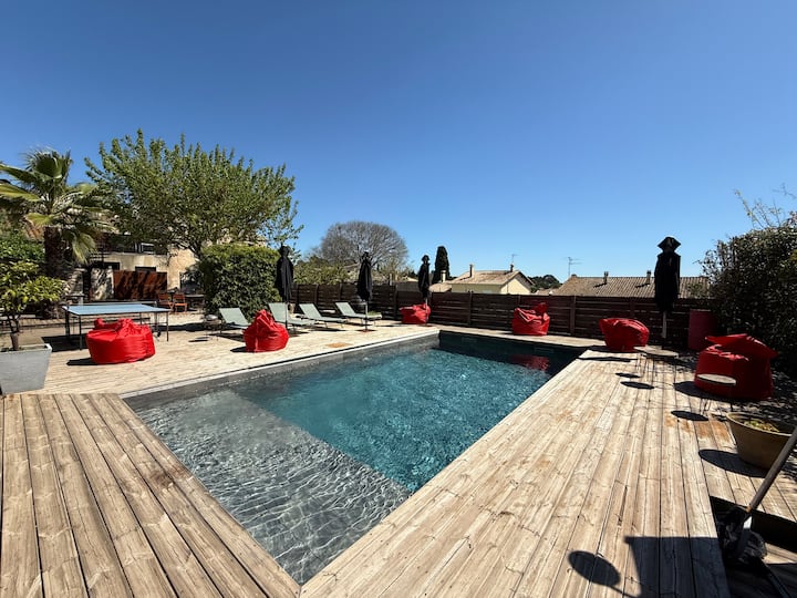 Jolie Maison Chaleureuse 120m2, Baby, Ping-pong - Sommières