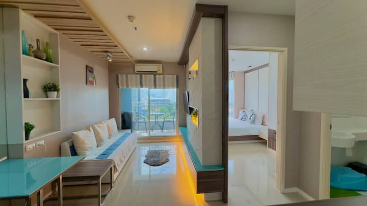 Zt05市区温馨公寓，家具家电齐，房间随机安排哟，有无线网，智能电视，可以做饭，洗衣服，有双条车 - Pattaya City