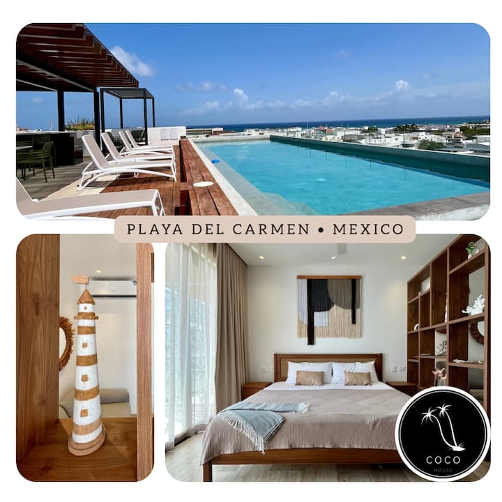 Super Ubicado Estudio A Pasos De 5ª Av.rooftop/gym - Playa del Carmen