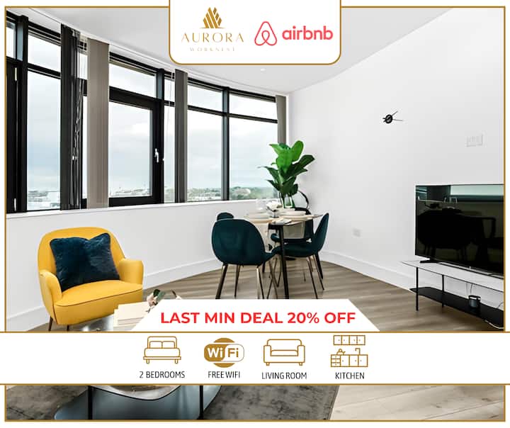 Weekend Special 20%off | 2bed W/parking Brentford - Brentford
