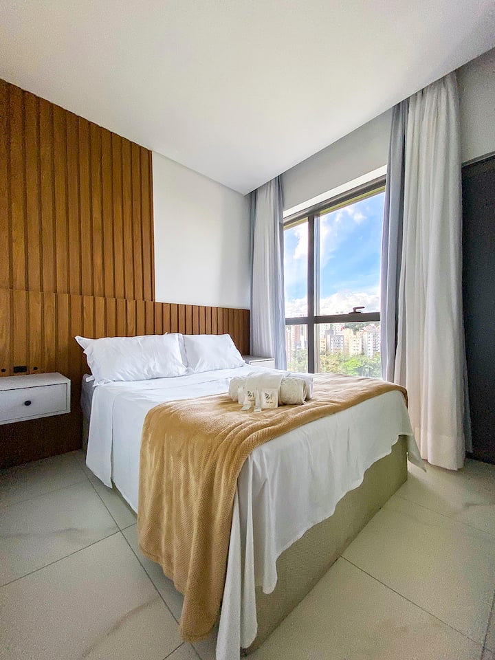 Estúdio Moderno 4p | Piscina | Vaga | Wi-fi - Blumenau