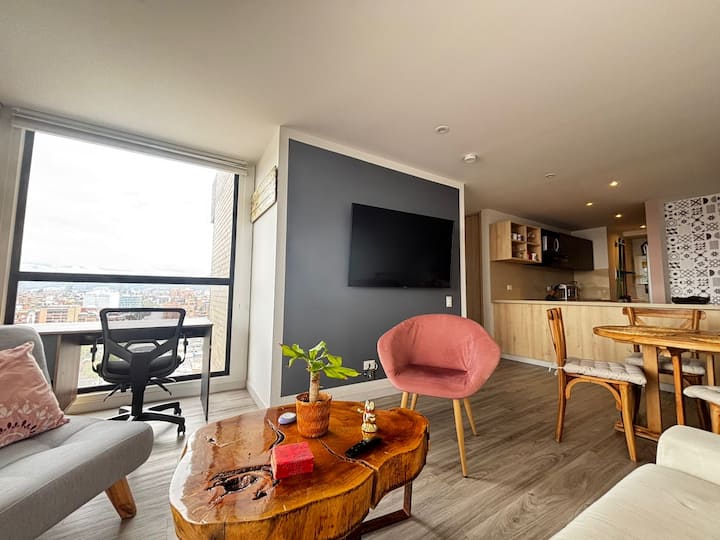 Modern 2-bedroom Apartment With City Views - Bogotá